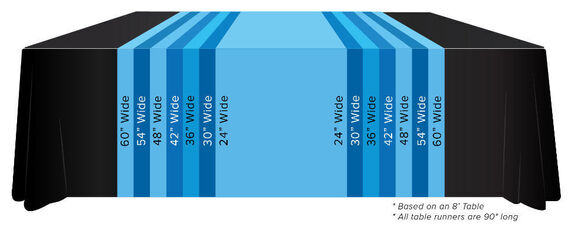 Custom Table Runners For Trade Shows & Events | Signs.com