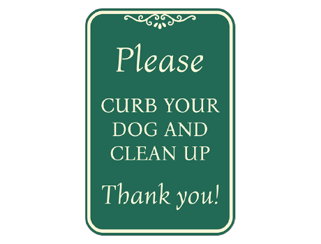 Curb Your Dog Signs - Design and Print Custom Curb Your Dog Signs with ...