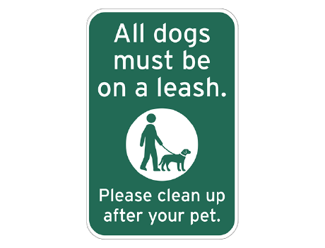 Dog Leash Signs - Design and Print Custom Dog Leash Signs with Free ...